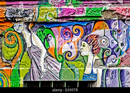 Fancy drawing graffiti on a street wall Stock Photo - Alamy