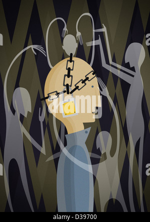 Mind control, conceptual illustration Stock Photo - Alamy