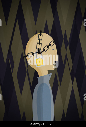 Mind control, conceptual illustration Stock Photo - Alamy