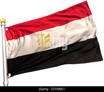 Flag of Egypt on a flagpole Stock Photo - Alamy