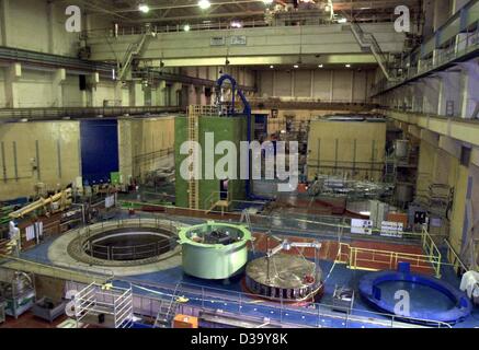 Interior view of nuclear power plant showing the reactor covers Stock ...