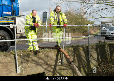 Hullbridge, Essex, UK. 14th February 2013. Notorious blackspot for ...
