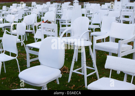 The 185 Empty Chairs memorial, remembering victims of the Christchurch ...