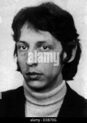 (dpa files) - An undated police photo of the young Jan Carl Raspe, a ...