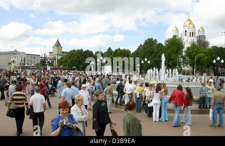 People at the the 750th Anniversary of Kaliningrad, Russia Stock Photo ...