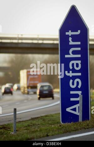 Sign 'Ausfahrt' (exit), Germany Stock Photo - Alamy