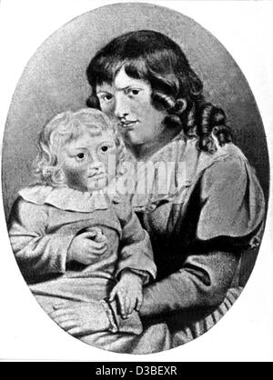 (dpa files) - A contemporary portrait shows Christiane Vulpius (undated ...