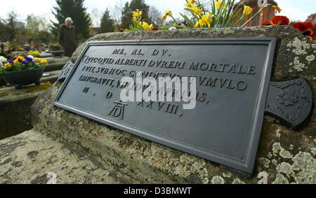 Grave of Albrecht Durer, Johannis cemetery, Nuremberg, Franconia ...