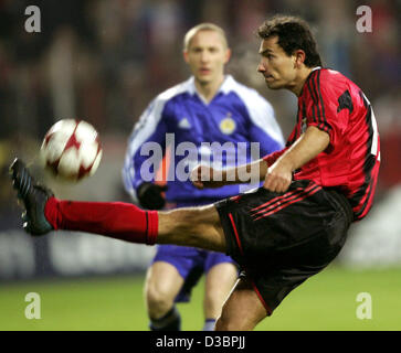 LEVERKUSEN – UEFA Champions League ball during the UEFA Champions ...