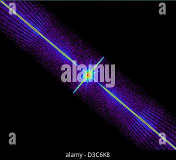 Spectrum of a black hole, Chandra X-ray Observatory (CXO) image. The ...
