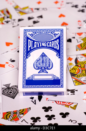 Playing cards abstract background Stock Photo - Alamy