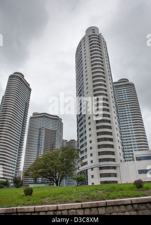 New buildings skyline in Changjon area, Pyongan Province, Pyongyang ...