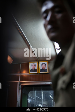 A View Of The Interior Of A Metro Train, Pyongyang, North Korea Stock ...