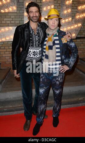 Canadian musician Rufus Wainwright (R) and his partner Jorn Weisbrodt ...