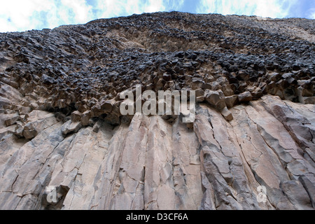 A wall of basalt columns at the Grand Canyon Stock Photo - Alamy