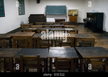 Authentic school classroom interior from Meiji Period well preserved at ...
