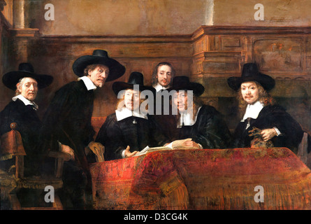 Rembrandt van Rijn, painting, The Syndics of the Amsterdam Drapers ...