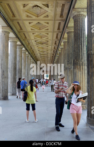 Berlin, Germany, tourists in the colonnades on the Museum Island Stock ...