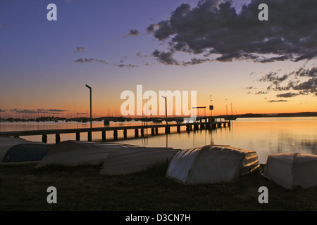 Sunset Belmont Australia Stock Photo - Alamy