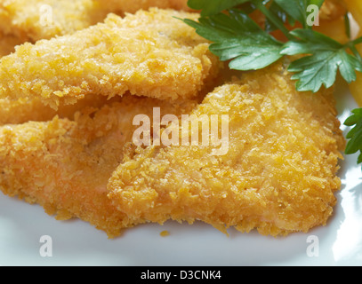 Plate with delicious salmon croquettes on table Stock Photo - Alamy