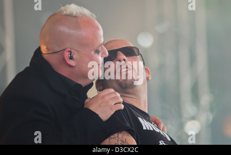 Carl Fornia of the gothic rock band Mono Inc on stage at the Amphi ...