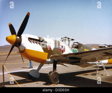 The Hispano HA-1112 Buchon, shown here at the 1981 Reno Air Races, was ...