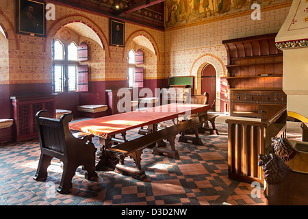 Wales Cardiff Cardiff Castle Dining Room carved monkey bell pull to ...