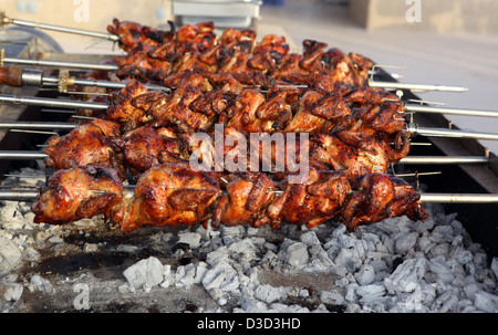 Chicken barbeque with charcoal .Arab food and barbeque chicken.bbq food ...