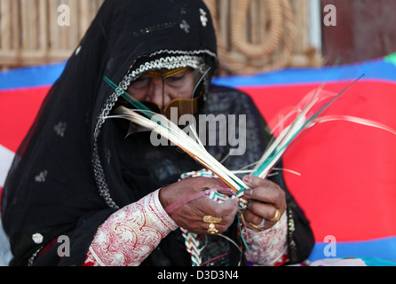 woman with traditional mask, the burqa, United Arab Emirates, Dubai ...
