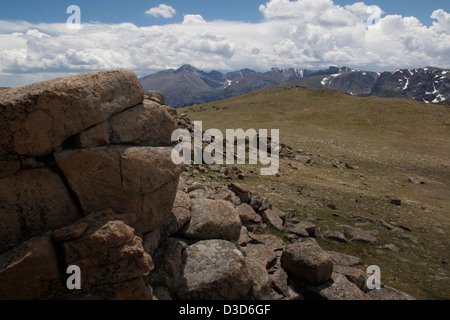 weathered granite cliff Rocky Mountain National Park Colorado Stock ...