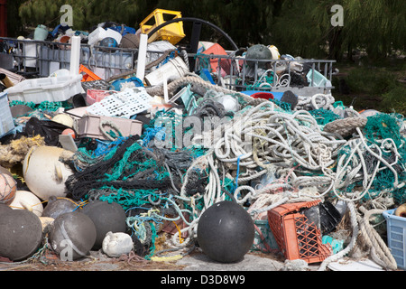 Marine debris washed up on a beach in Thailand Stock Photo - Alamy