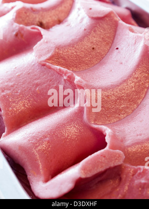 Gourmet sweet orange and cranberry gelato on white background Stock ...