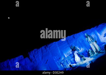 Svante Henryson (ice cello) and Katarina Henryson (vocals) perform at ...