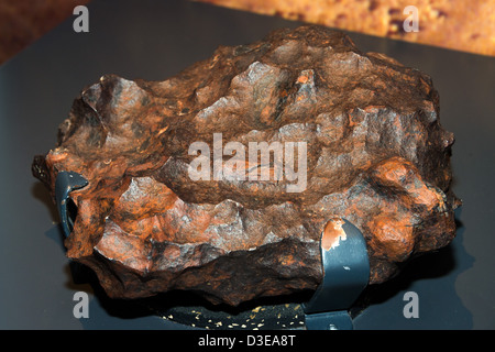 This is an image of a meteorite from the mineral collection at the ...