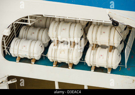 life raft container on ship or boat deck Stock Photo - Alamy