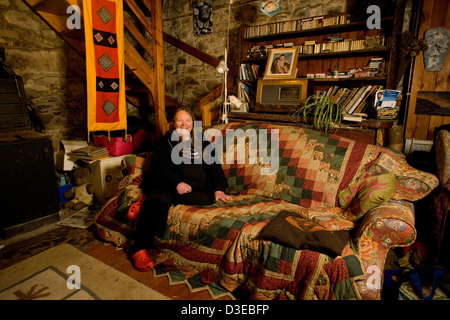 ISLAND OF EIGG, SCOTLAND - 31st OCTOBER 2007: Maggie Fyffe, 58, in the ...