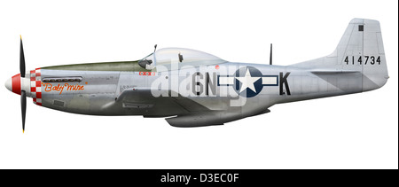 North American P-51D Mustang, nicknamed Shimmy IV, was the last Mustang ...