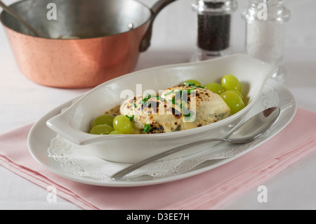 Paupiettes of sole Veronique French fish dish Stock Photo - Alamy