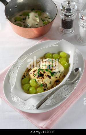 Paupiettes of sole Veronique French fish dish Stock Photo - Alamy