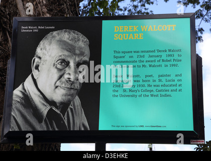 St.Lucia, Castries, Derek Walcott, Nobel laureate for literature Stock ...