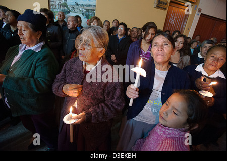Peru, Ayacucho. Holy Week. People following the processions of Holy ...