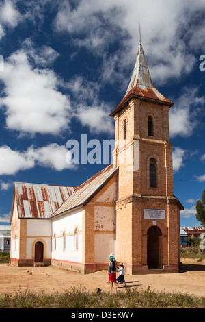 Madagascar, Ambositra, Sandrandahy protestant church Stock Photo - Alamy
