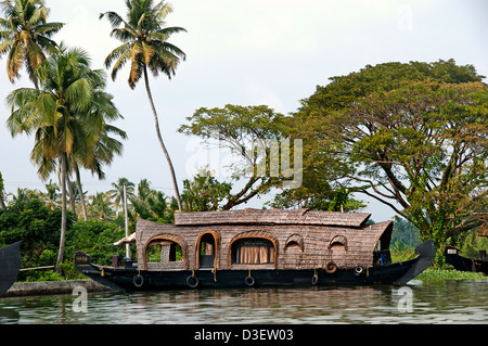 Kerala backwaters in Alleppey In India, water channels, small villages ...