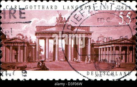 Brandenburg Gate, Berlin. Architect: Carl Gotthard Langhans Stock Photo ...