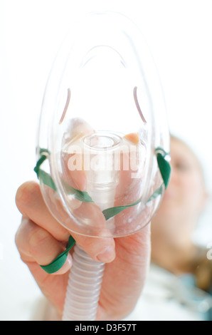 Nurse giving anesthetic gas to patient Stock Photo - Alamy