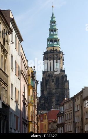 The Catholic Church in Schweidnitz, Silesia, photographed from the back ...