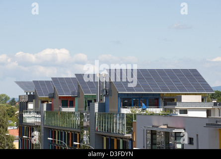 Freiburg, Germany, Solar Community in the Vauban quarter Stock Photo ...