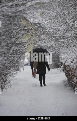 Gdansk, Poland 19th, February 2013 Heavy snowfall over the Northern ...