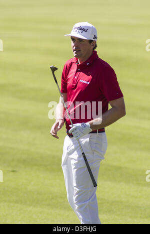 Keegan Bradley of the United States plays off the 14th hole during a ...