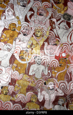 Painting Showing Buddha's Temptation by Mara (Demons) At Maharajalena ...